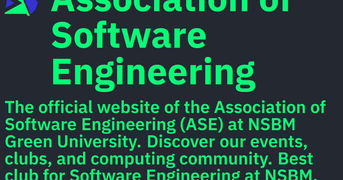 ASE NSBM | Association of Software Engineering